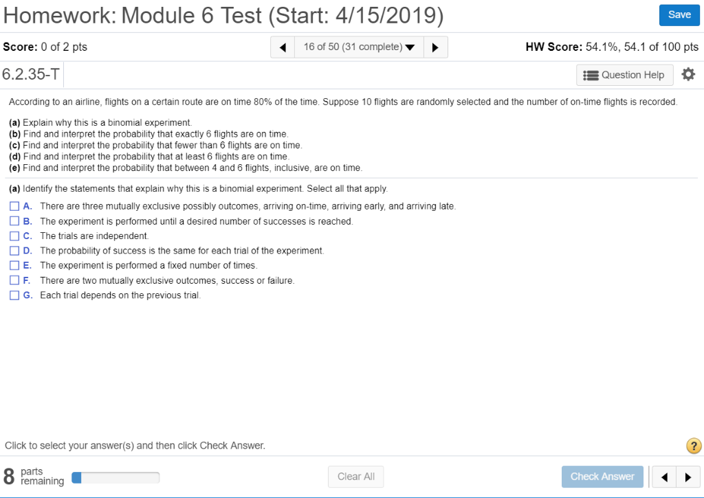 Solved Homework Module 6 Test Start 4 15 2019 Score 0