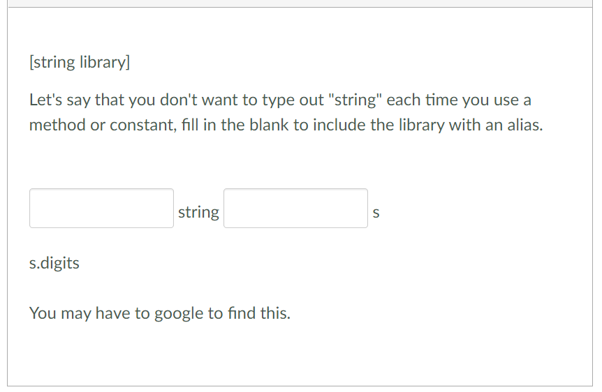 Solved [string library] In order to use the methods and | Chegg.com