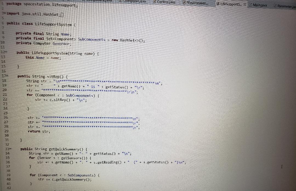 Solved Debug Space shuttle in Java. Consists of public | Chegg.com