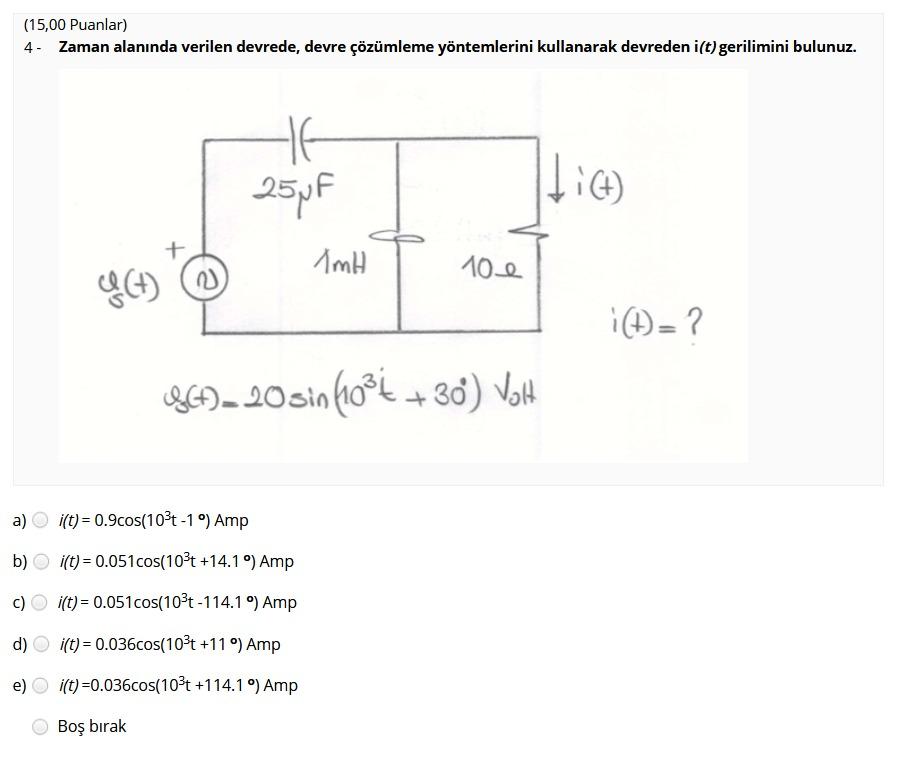 Solved Find the circuit voltage i(t) by using circuit | Chegg.com