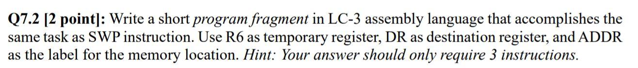 Solved Problem 7 [15 points]: LC-3 FSM and Data Path Control | Chegg.com