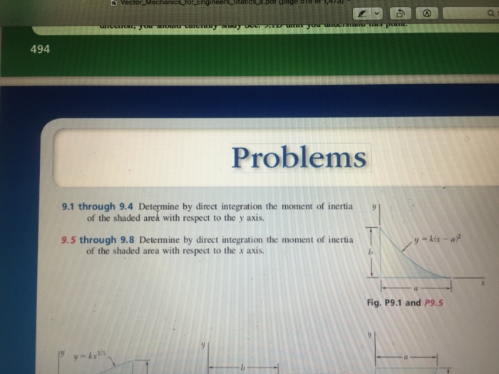 Solved 9.5: Determine by direct integration the moment of | Chegg.com
