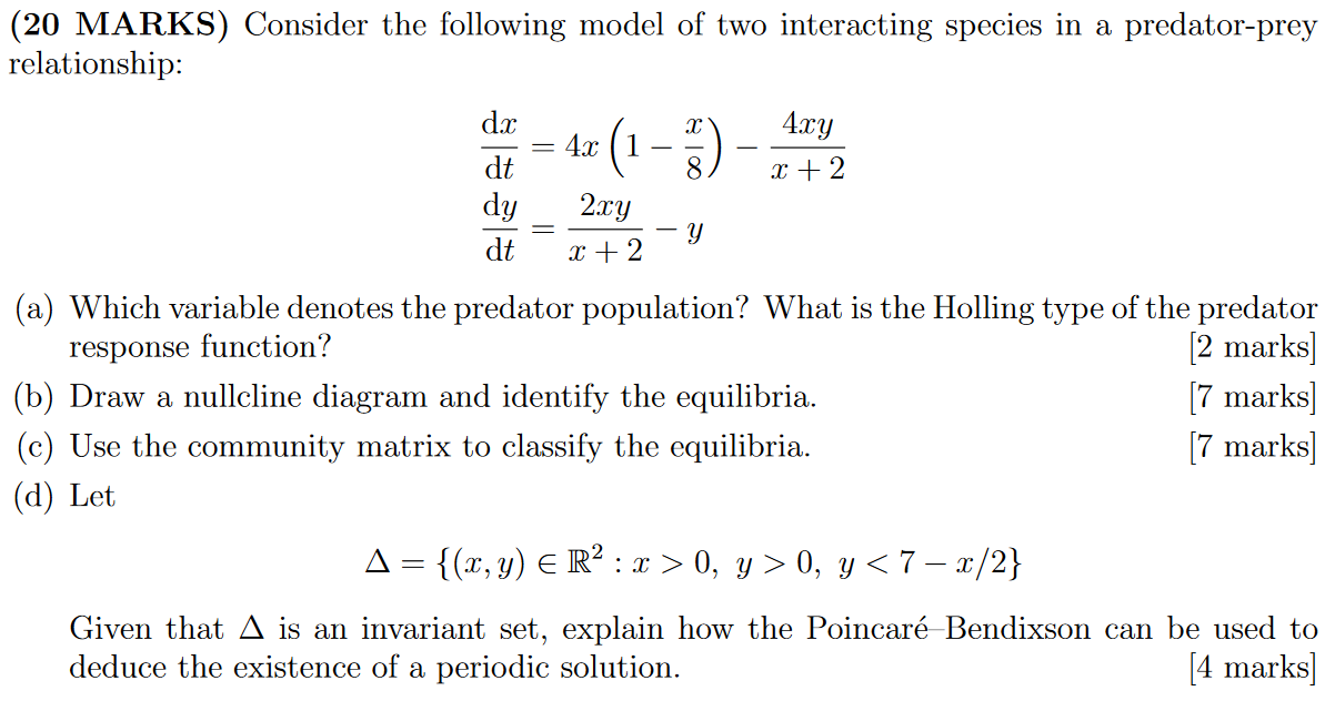 Solved (20 MARKS) Consider the following model of two | Chegg.com