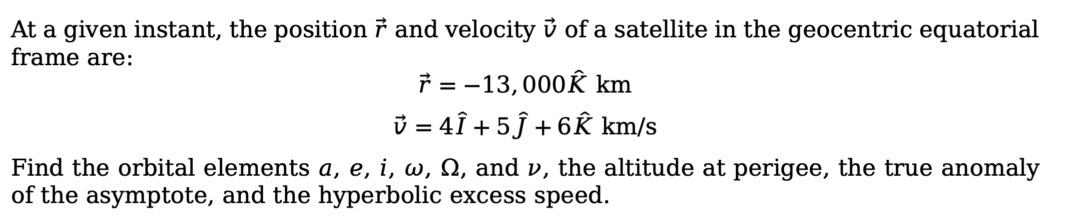 Solved At a given instant, the position ř and velocity Ŭ of | Chegg.com