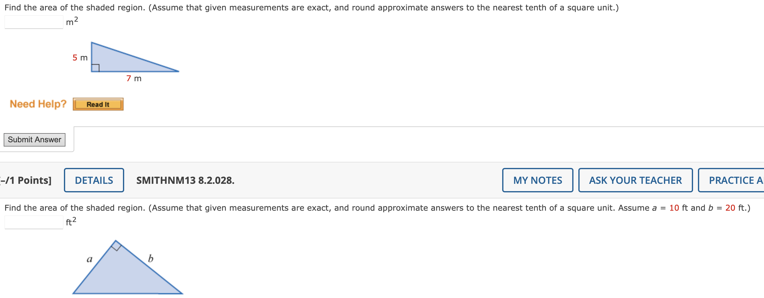 Solved Find the area of the shaded region. (Assume that | Chegg.com