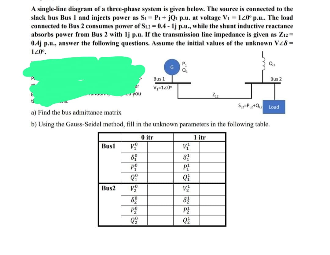 A single-line diagram of a three-phase system is | Chegg.com