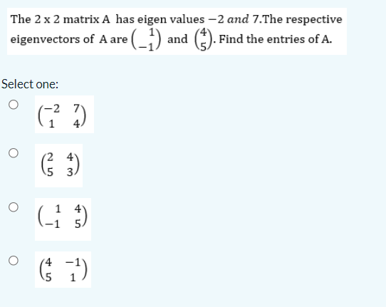 Solved If A2−3A−7I=0 where I is the identity matrix, then | Chegg.com