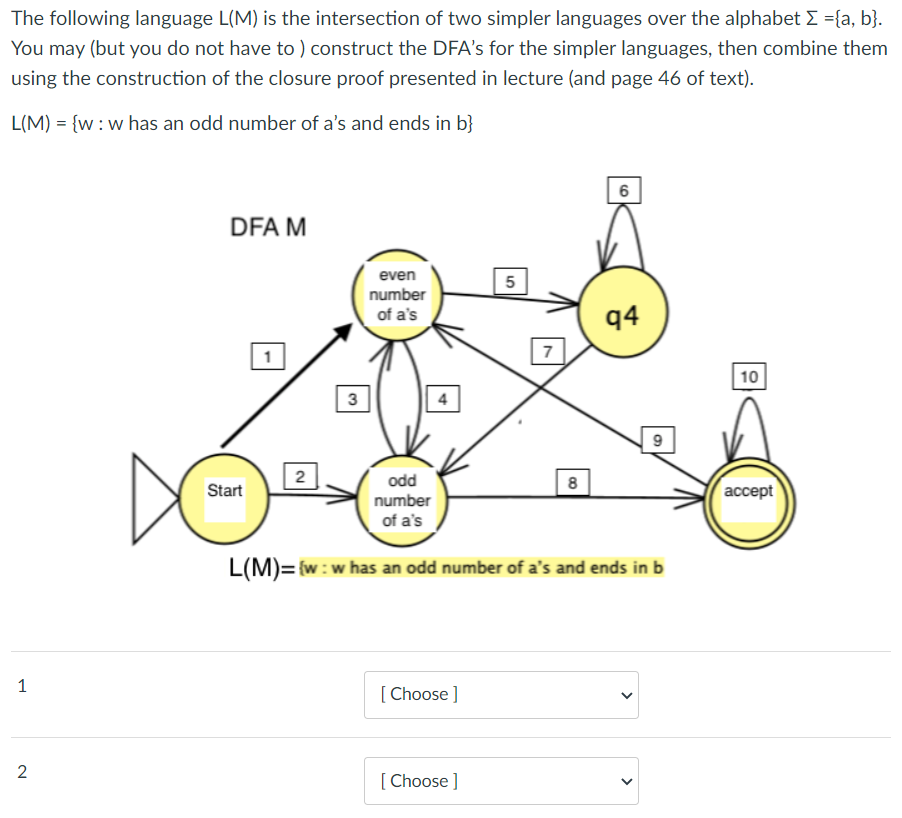 Solved The following language L(M) is the intersection of | Chegg.com