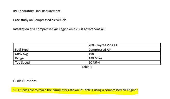 Solved IPE Laboratory Final Requirement. Case study on | Chegg.com