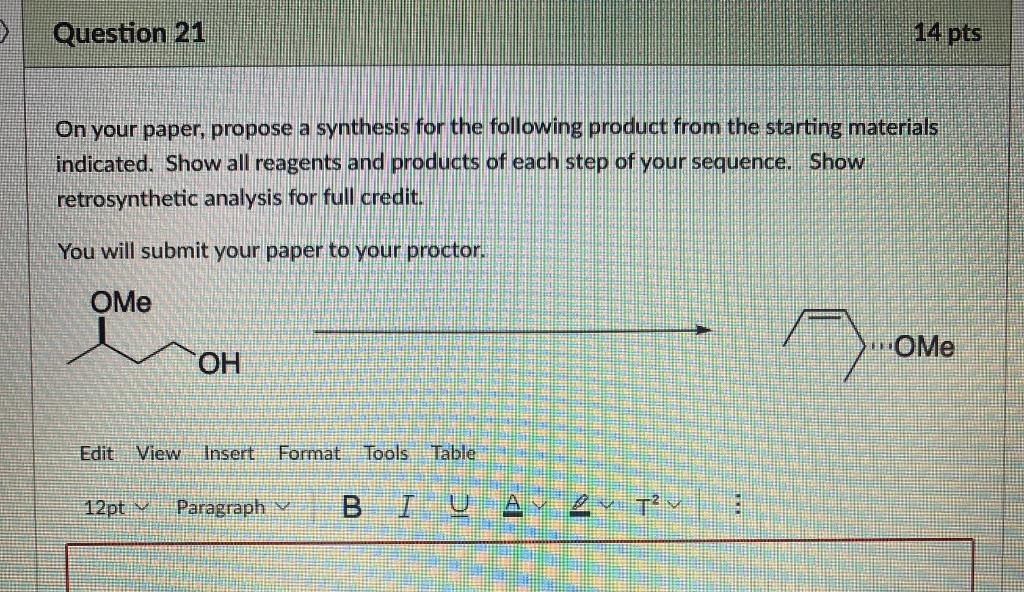 Solved On your paper, propose a synthesis for the following | Chegg.com