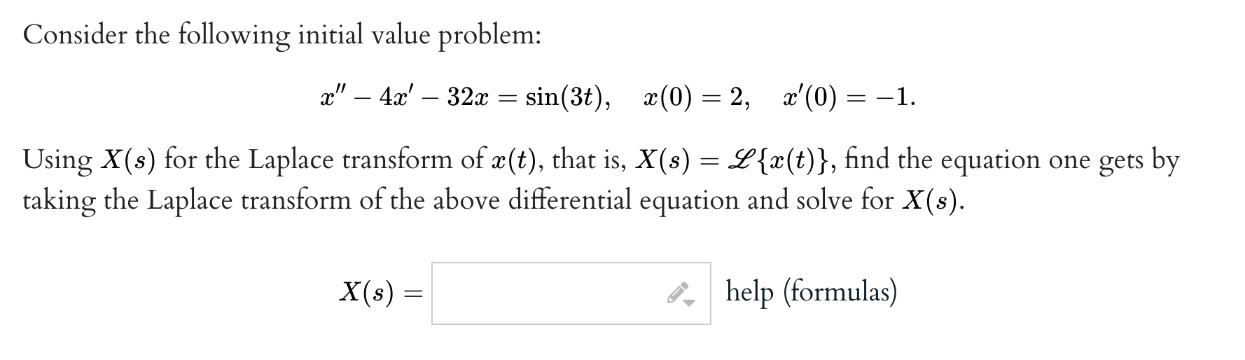 Solved Consider The Following Initial Value Problem 8355