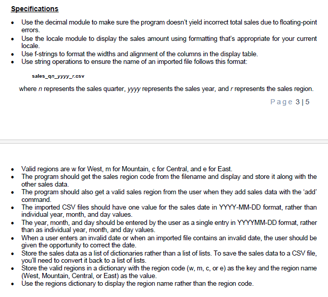 Solved File 'sales_q3_2021_w.csv' contains bad data. Please | Chegg.com