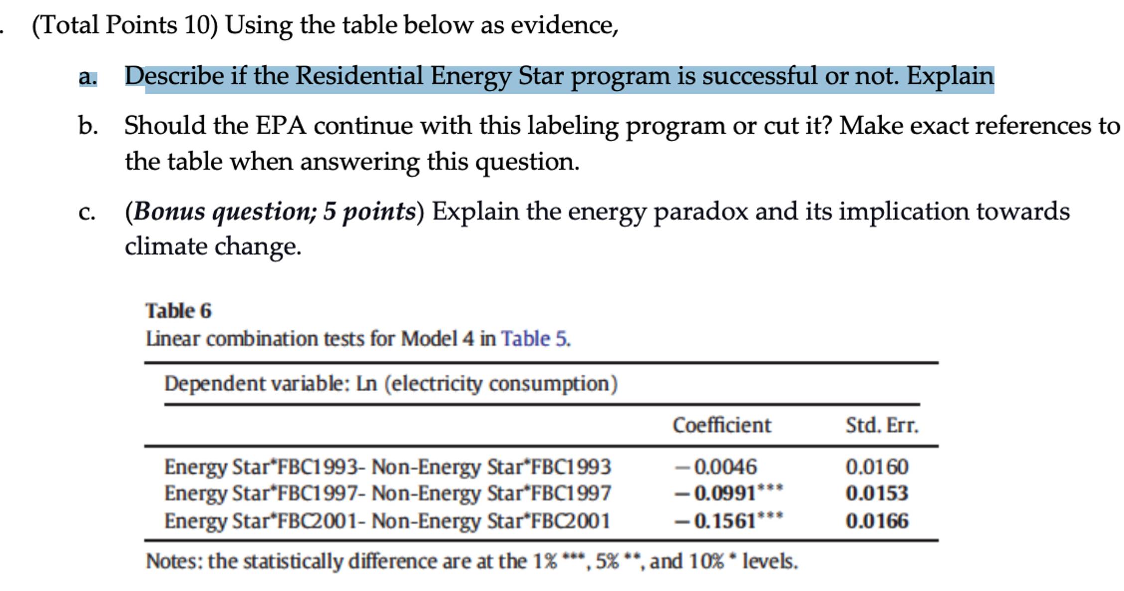 Solved (Total Points 10) ﻿Using the table below as | Chegg.com