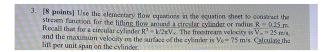 Solved 3. [8 points] Use the elementary flow equations in | Chegg.com