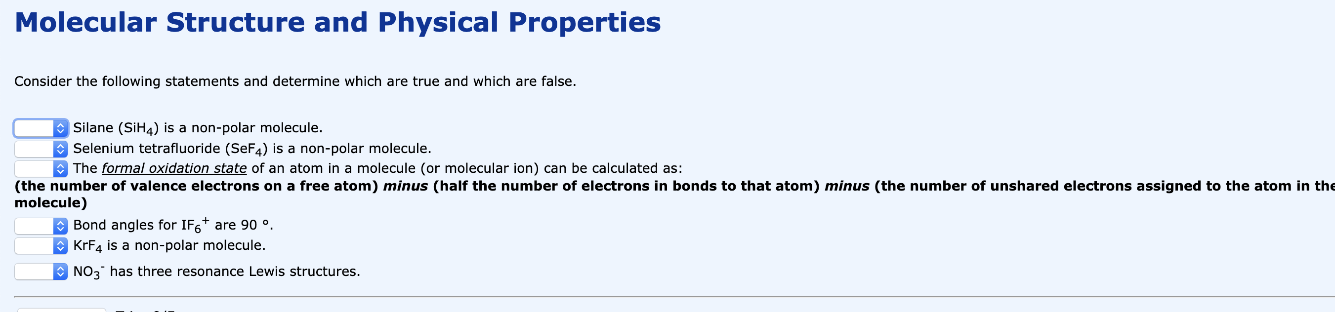 Solved Molecular Structure and Physical Properties Consider | Chegg.com