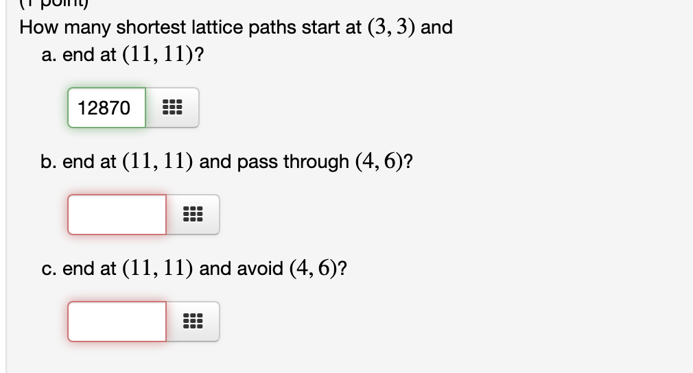 Solved How many shortest lattice paths start at (3, 3) and | Chegg.com