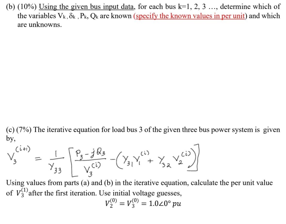Solved A single line diagram of a three-bus power system is | Chegg.com