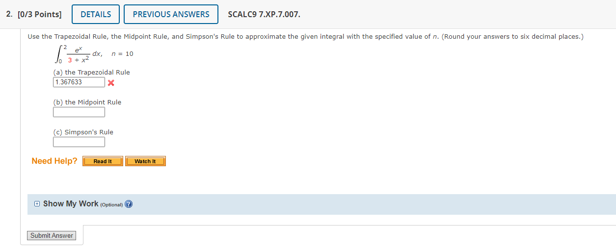 Solved 2. [0/3 Points] DETAILS PREVIOUS ANSWERS SCALC9 | Chegg.com