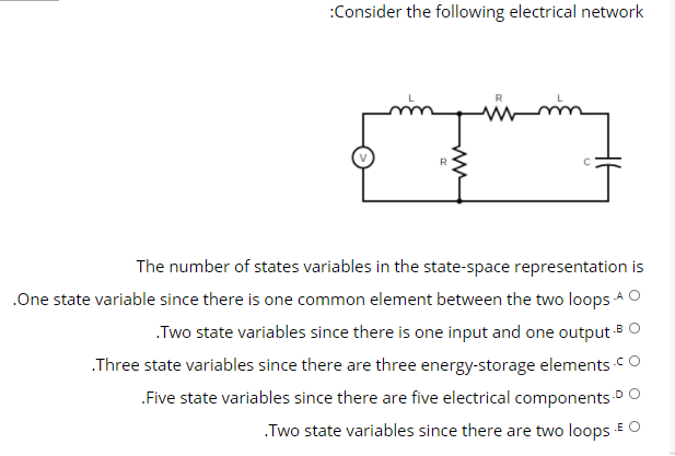 Solved Consider the following electrical network ww The | Chegg.com