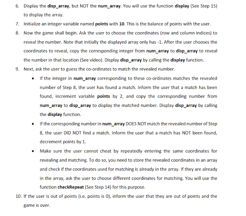 Solved 1. Declare two global integer constants for rows and | Chegg.com