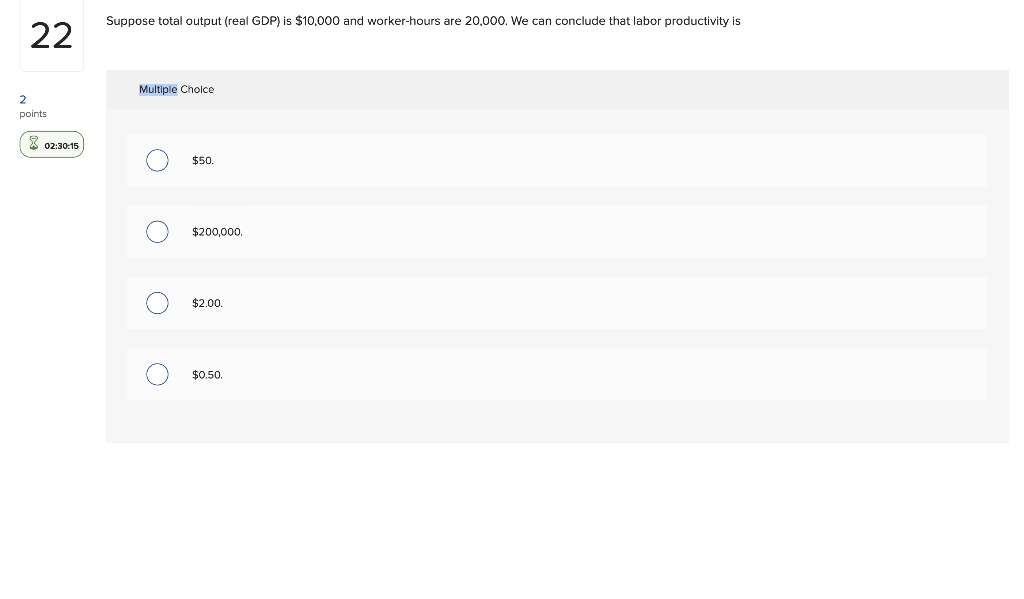 Solved Suppose total output (real GDP) is $10,000 and | Chegg.com
