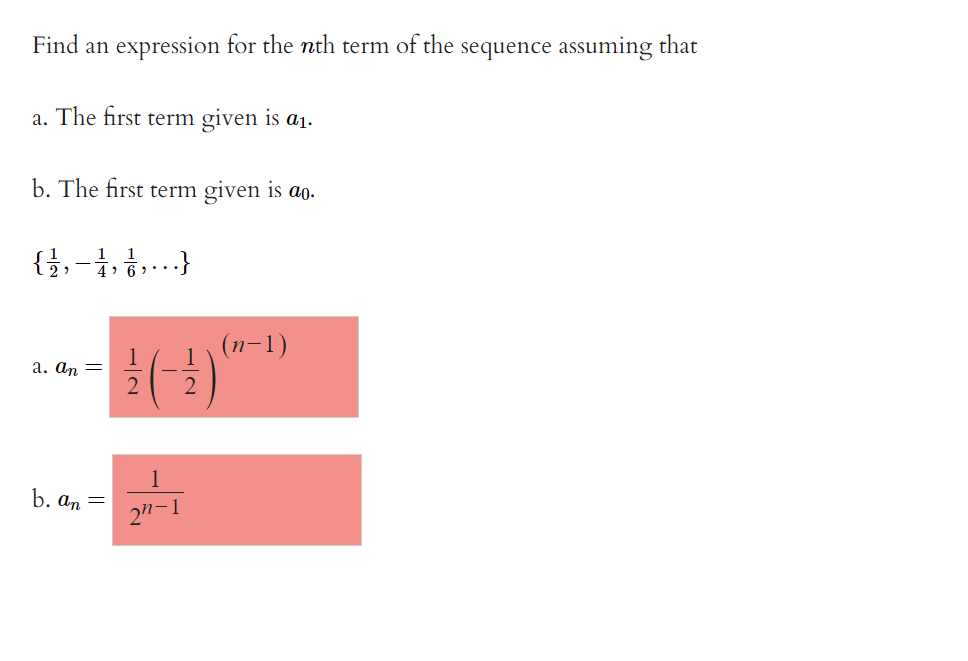 Solved Find an expression for the nth term of the sequence | Chegg.com