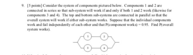 Solved [5 points] Consider the system of components pictured | Chegg.com