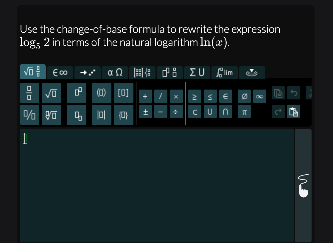 Solved Use the change-of-base formula to rewrite the | Chegg.com