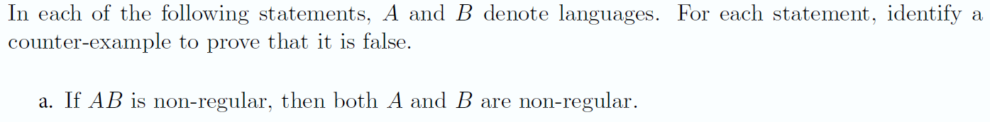 Solved In each of the following statements, A and B denote | Chegg.com
