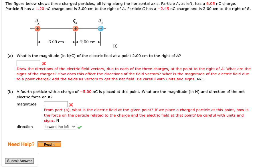 Solved The figure below shows three charged particles, all | Chegg.com