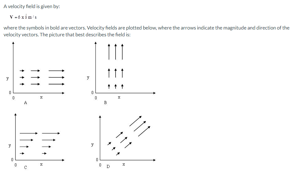 Solved A Velocity Field Is Given By V 6×i M S Where The