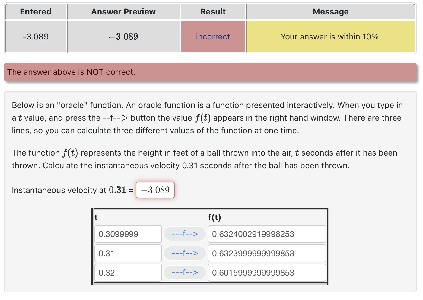 The answer above is NOT correct. Below is an "oracle" | Chegg.com