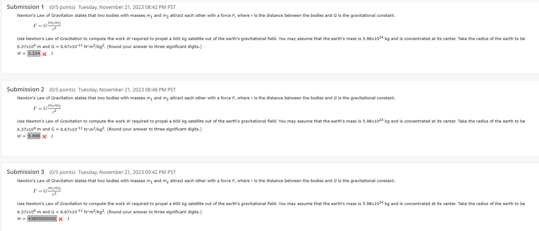 Solved Submission 1 (0/5 ﻿points) ﻿Tuesday, November | Chegg.com