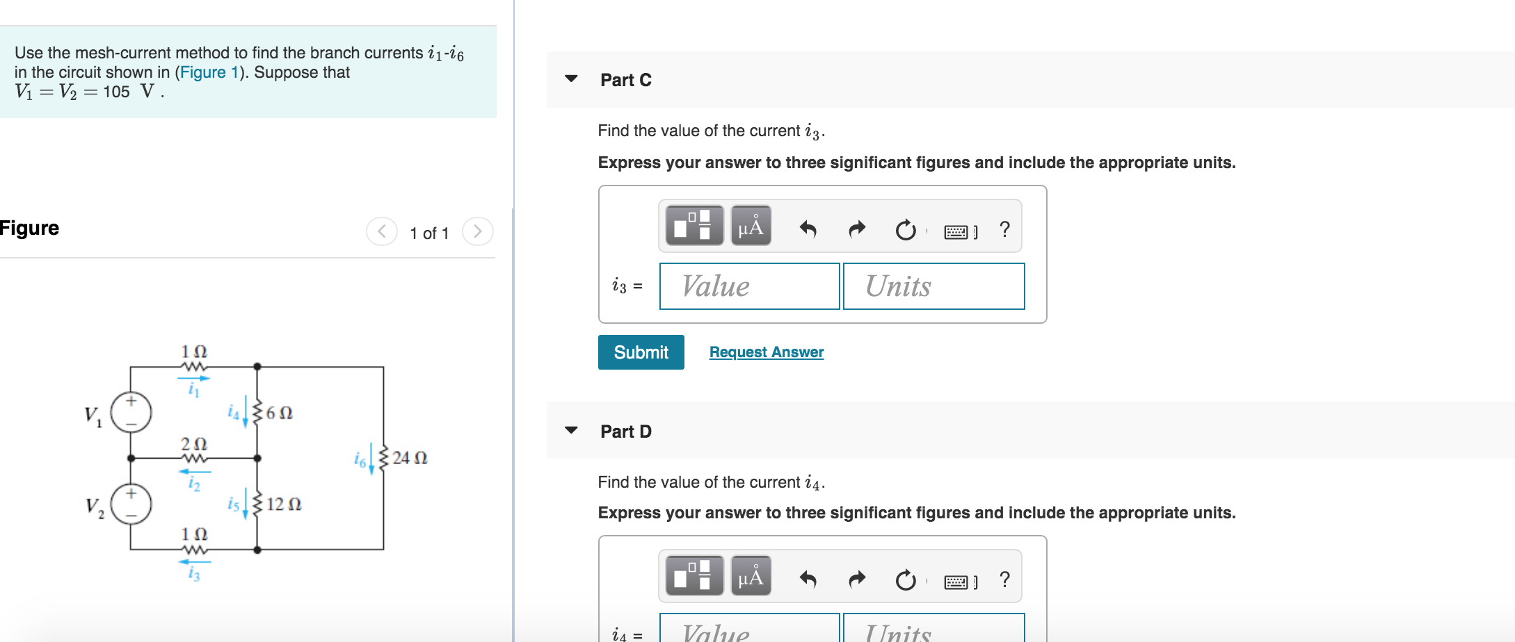 Solved Problem 4.33 Use the mesh-current method to find the | Chegg.com