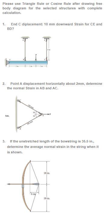 Solved Please use Triangle Rule or Cosine Rule after drawing | Chegg.com