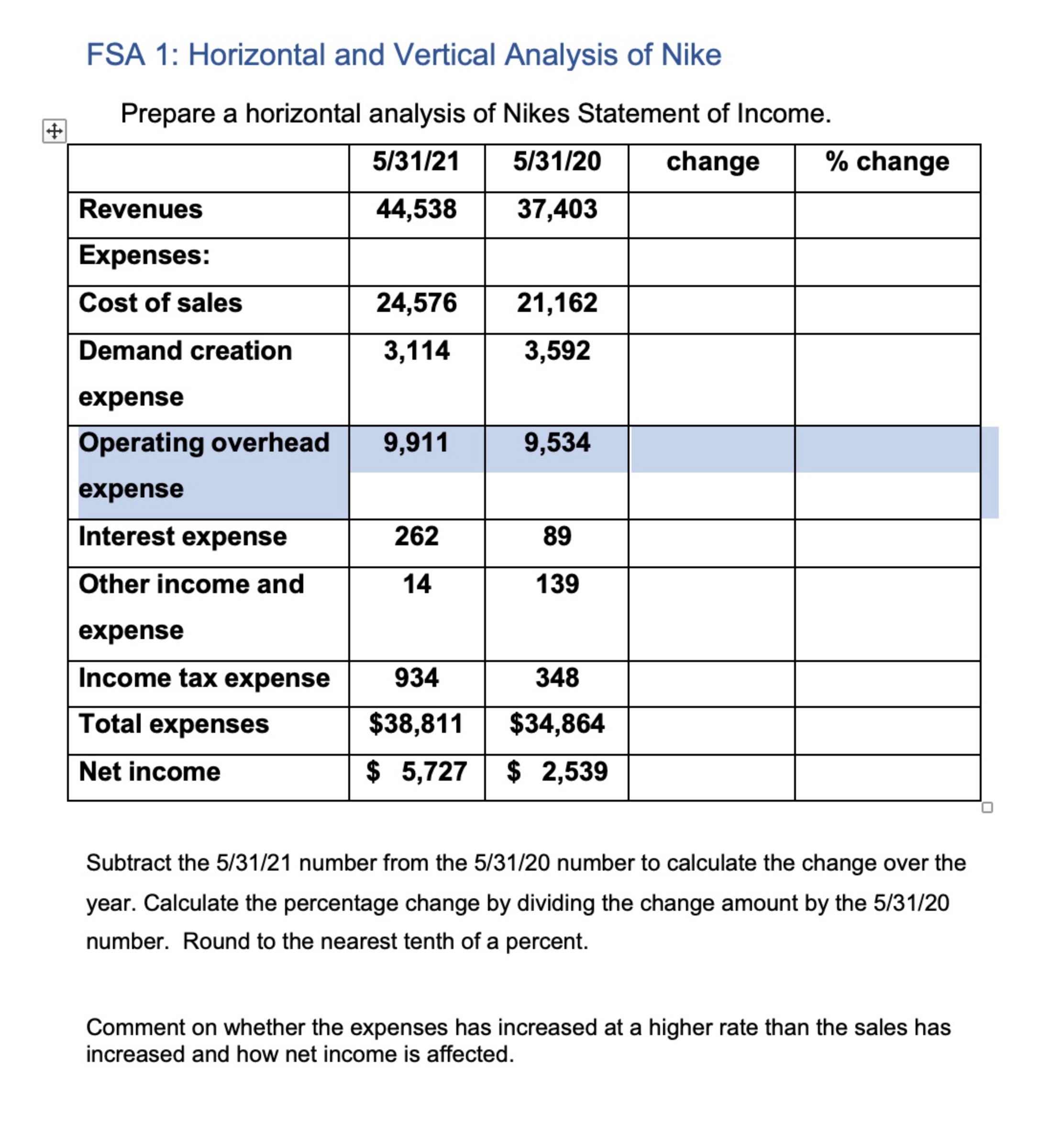 Solved PLEASE HELP ME!!! ﻿FSA 1: Horizontal and Vertical | Chegg.com