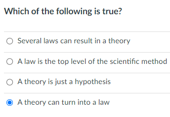 Solved Which of the following is true? Several laws can | Chegg.com