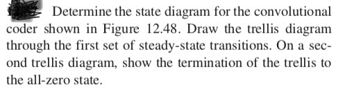 Solved Determine the state diagram for the convolutional | Chegg.com