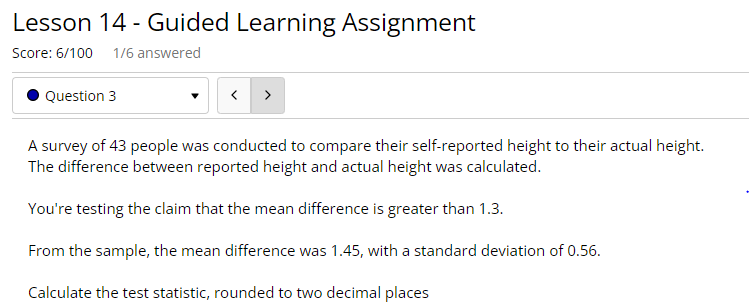 Solved Lesson 14 - Guided Learning Assignment Score: 6/100 | Chegg.com