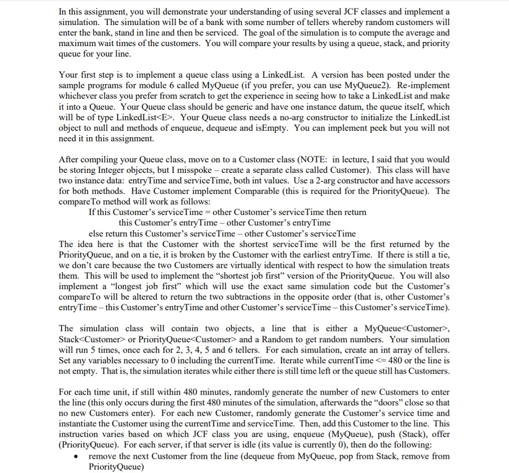 In this assignment, you will demonstrate your | Chegg.com