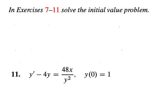Solved In Exercises 7-11 solve the initial value problem. | Chegg.com