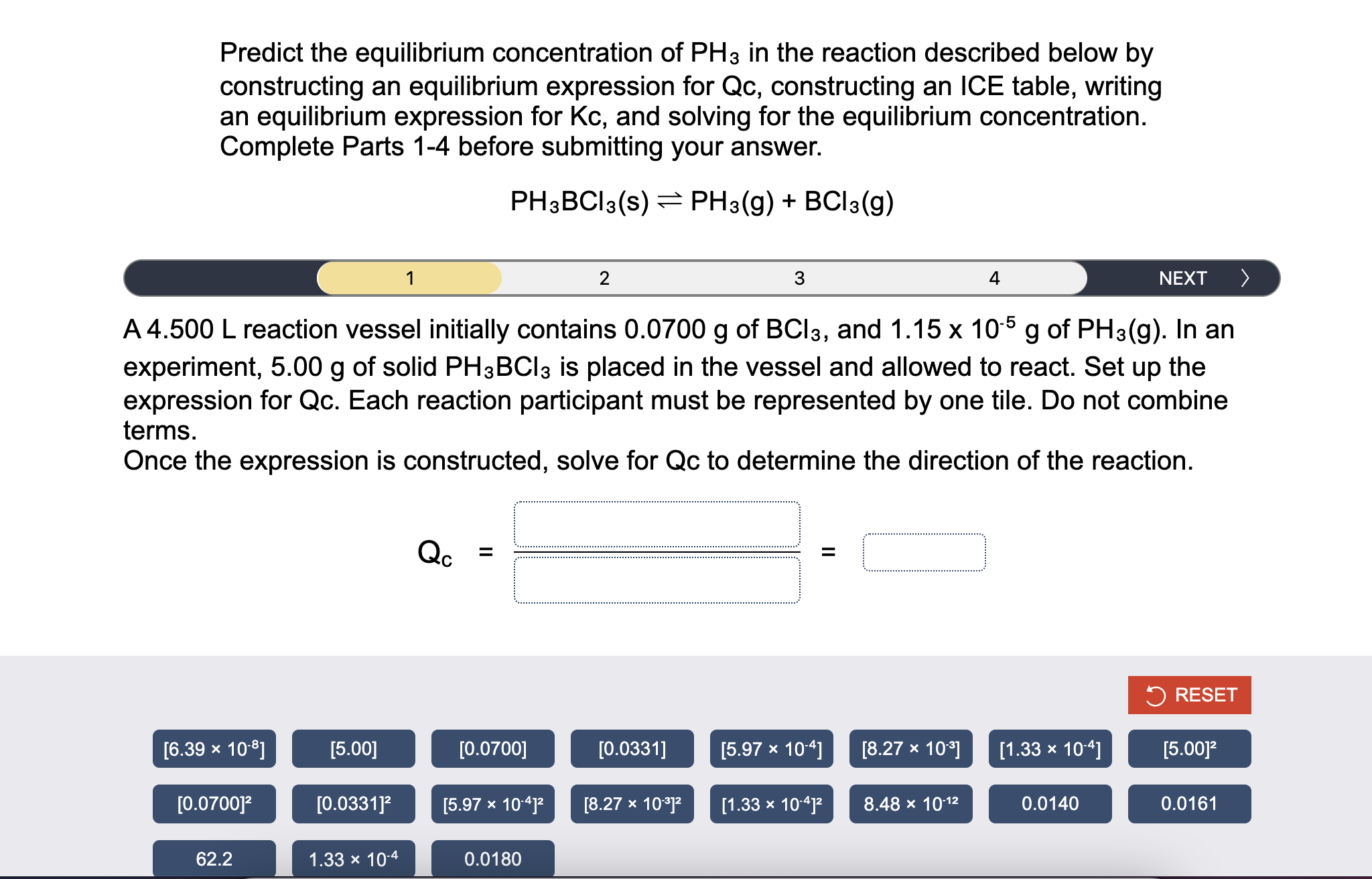 Solved Predict the equilibrium concentration of PH3 in the | Chegg.com