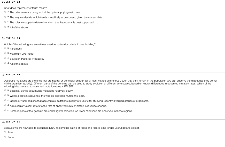 Solved QUESTION 22 What does 'optimality criteria" mean? a. | Chegg.com