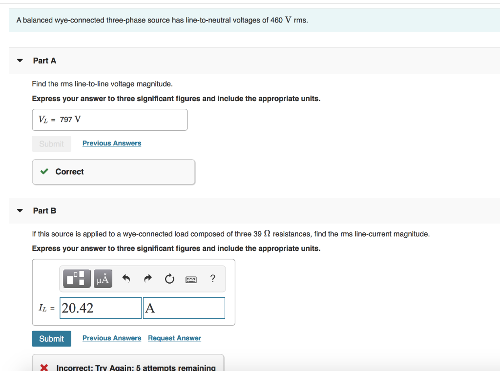 Solved A balanced wye-connected three-phase source has | Chegg.com