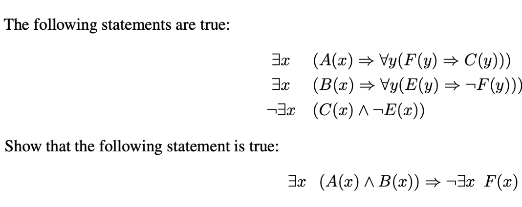 Solved Prove the given first order logic by following these | Chegg.com