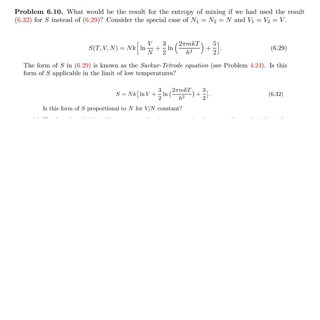 Solved Problem 6.10. What would be the result for the | Chegg.com