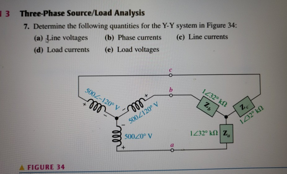 Solved Three-Phase Source/Load Analysis 3 7. Determine the | Chegg.com