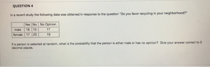 Solved Probability a person selected at random is either | Chegg.com