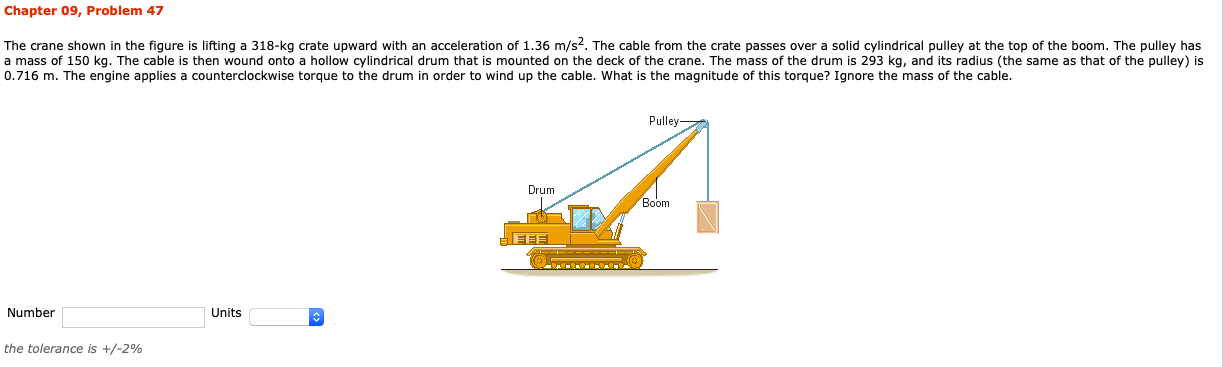 Solved Chapter 09, Problem 47 The crane shown in the figure | Chegg.com
