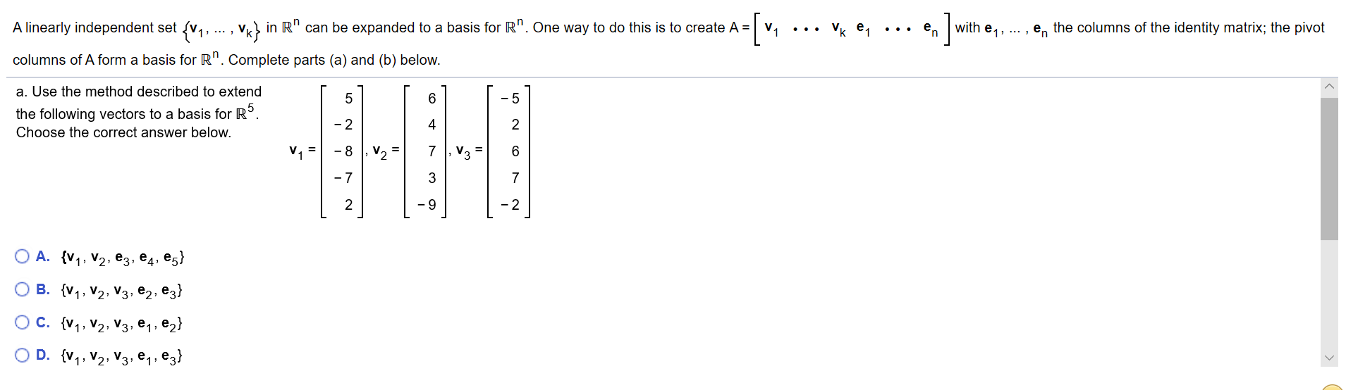 Solved Find an explicit description of Nul A by listing | Chegg.com